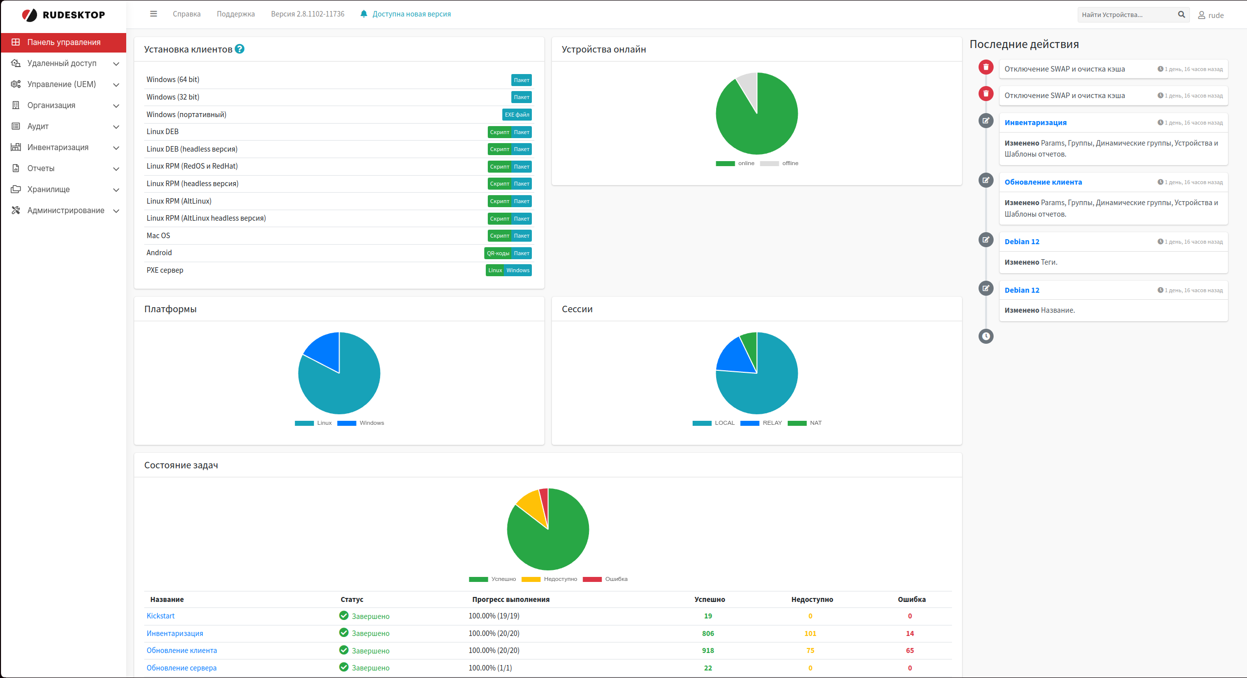 RuDesktop 2.8: Защищённый удалённый доступ и управление устройствами
